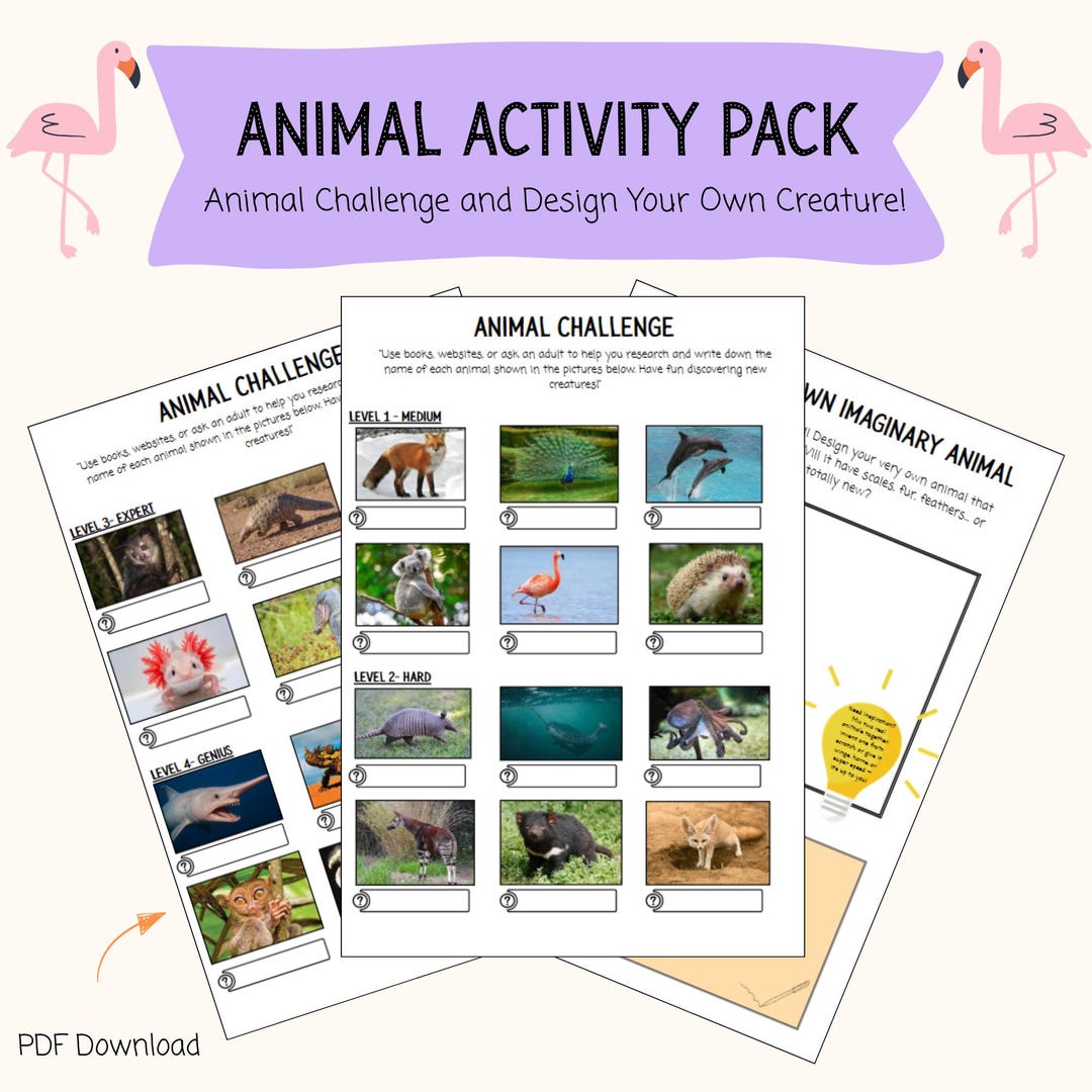 Animal Picture Quiz Printable | Critical Thinking Activity for Kids ...