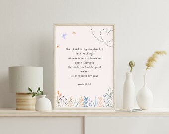 Psalm 23 Digital Print - Etsy