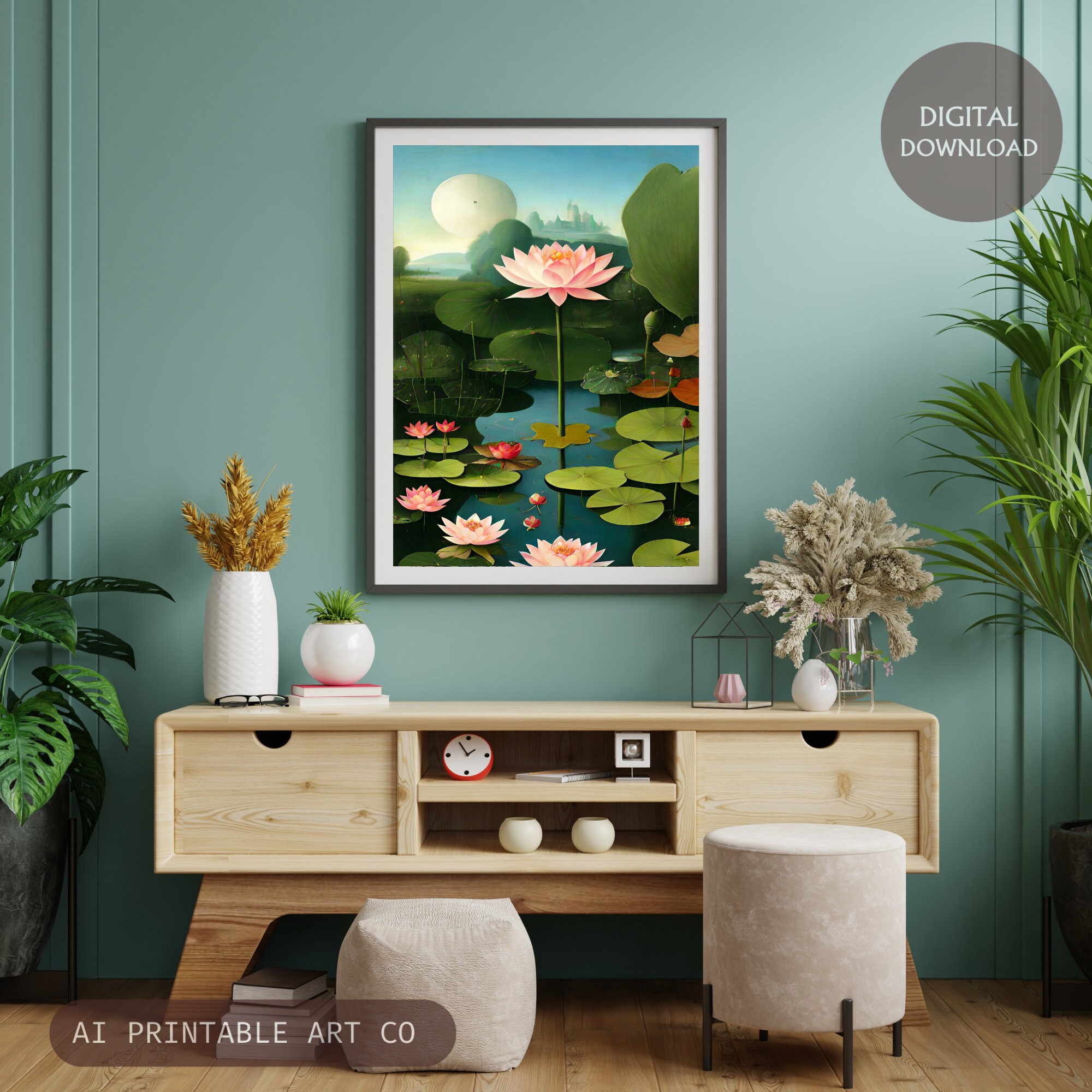 Lotus Flower Wall Art Lotus Flowers Home Decor Zen Art Gift - Etsy