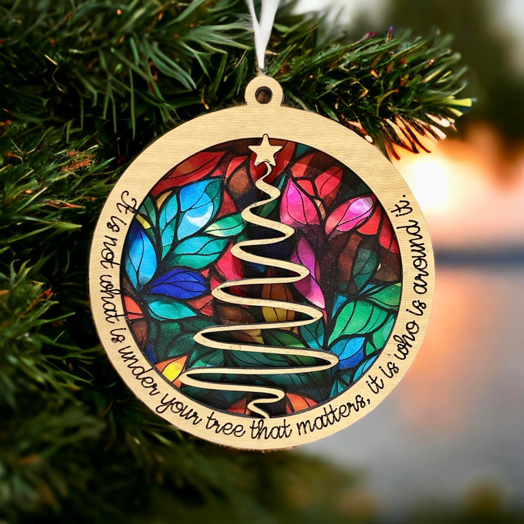 Around Your Tree Christmas Ornament Laser Cut File - Etsy