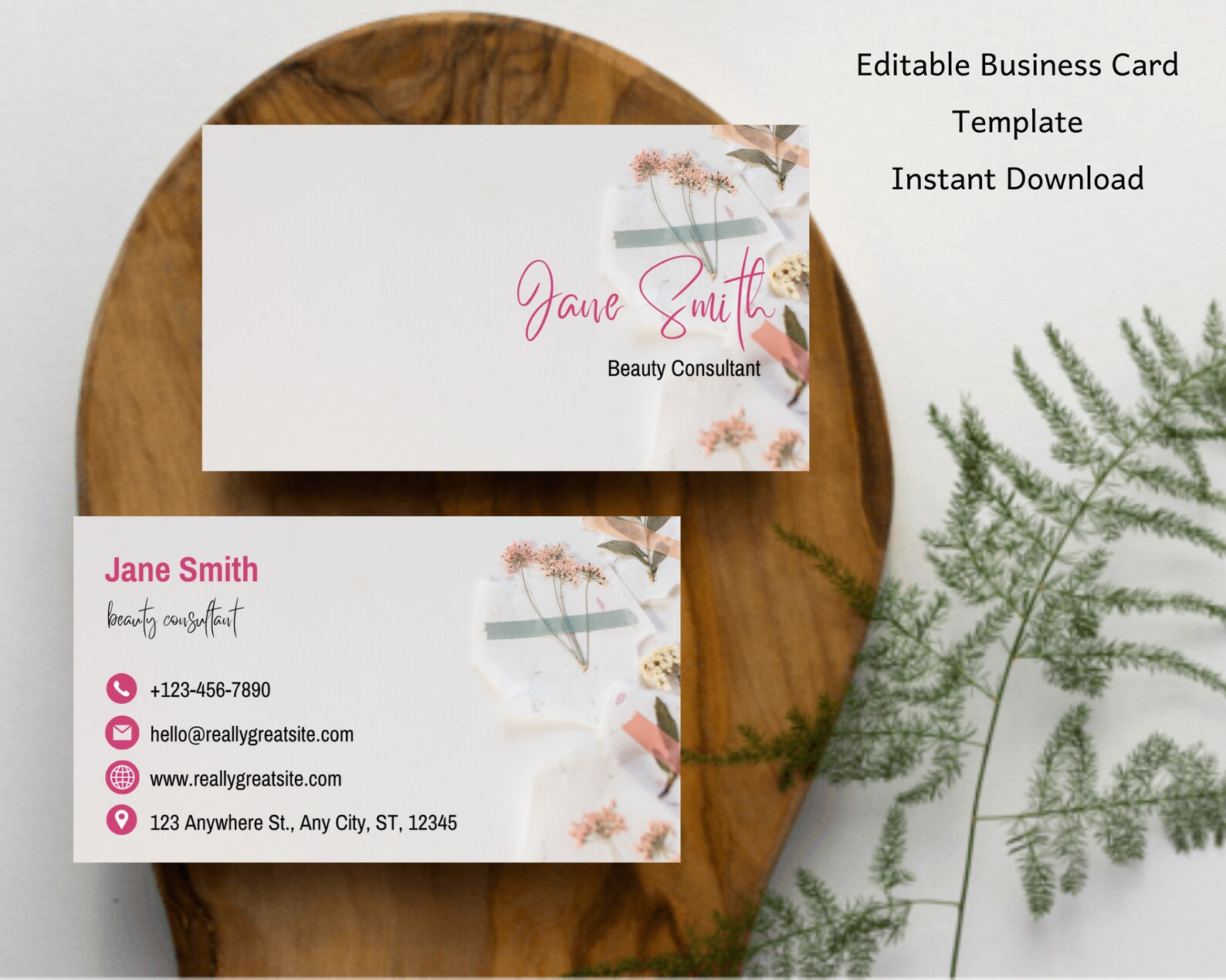 QR Code Canva Business Card Editable | Canva Editable | Digital ...