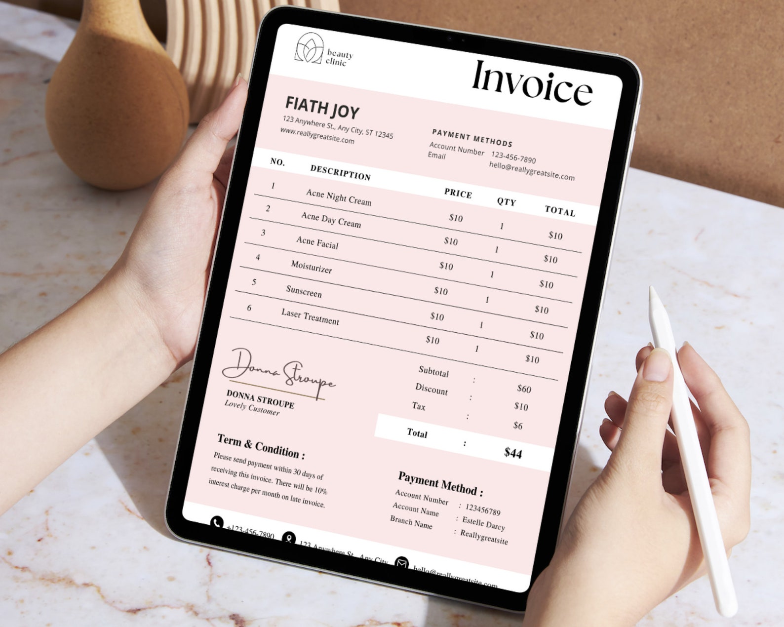 Editable Business Invoice Template: Custom Order Form (canva, Instant ...