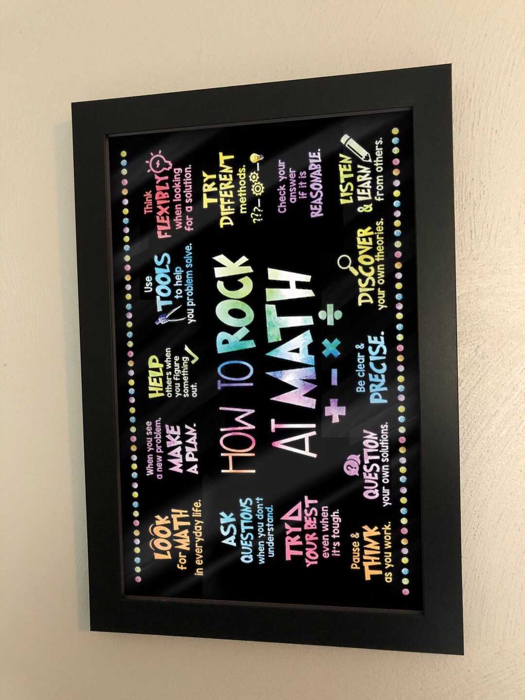 How to Rock at Math Poster Classroom Decor Math Teacher Poster Wall ...