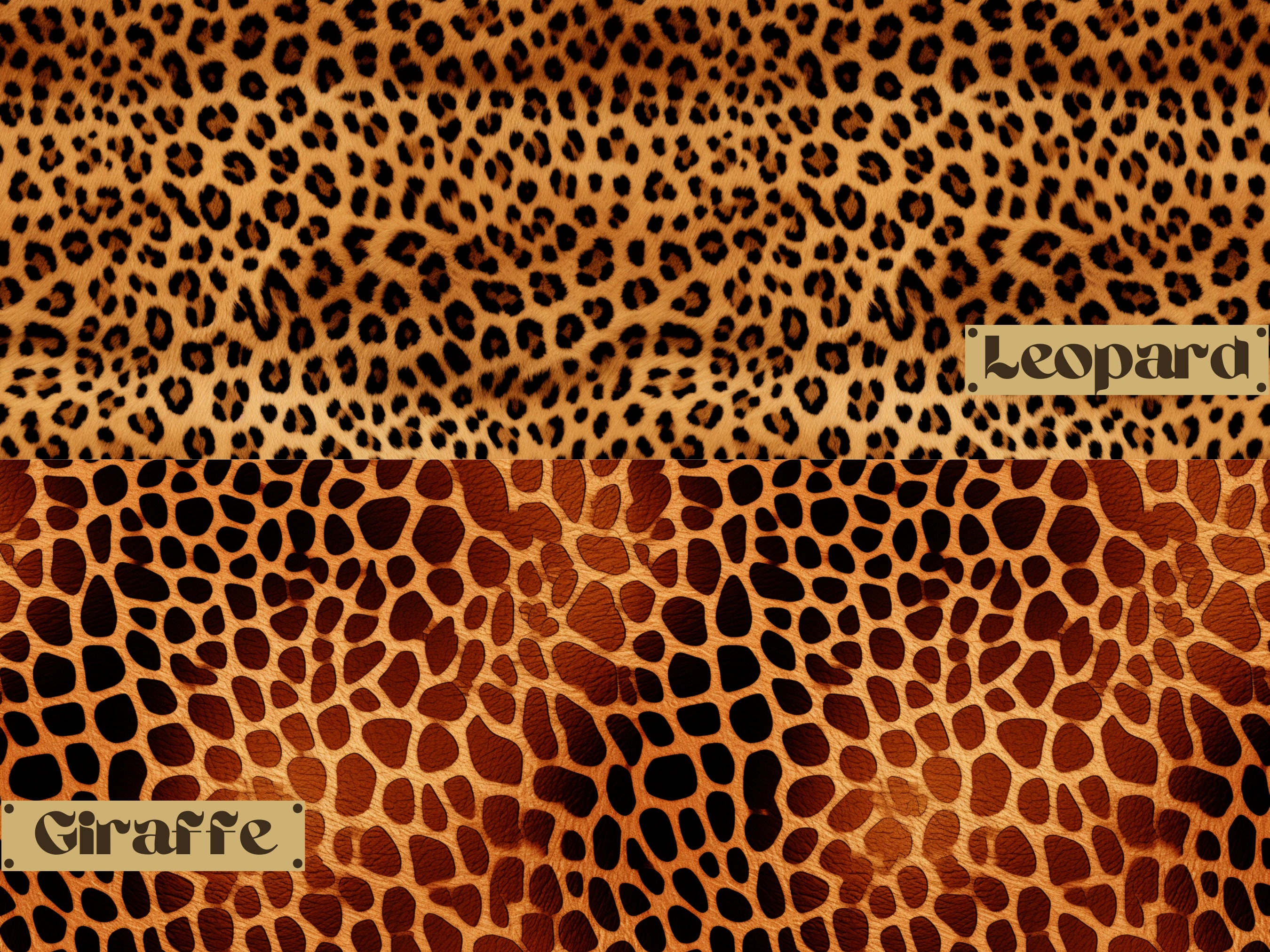 Cute Furry Animal Skin Prints Digital Seamless Paper Pattern Pack - Etsy