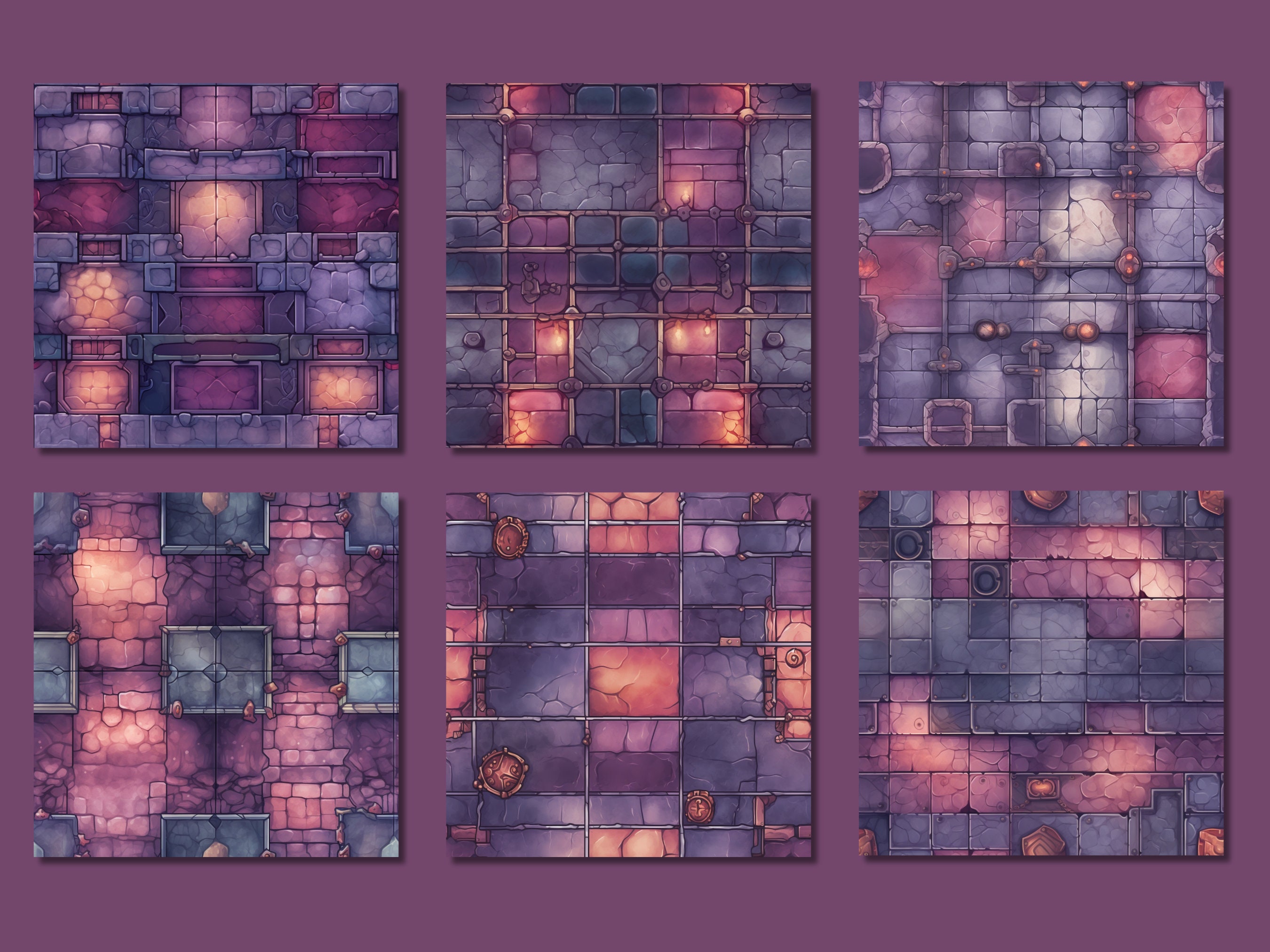 Fantasy Dungeon Flooring Tiles Digital Seamless Paper Pattern Pack - Etsy