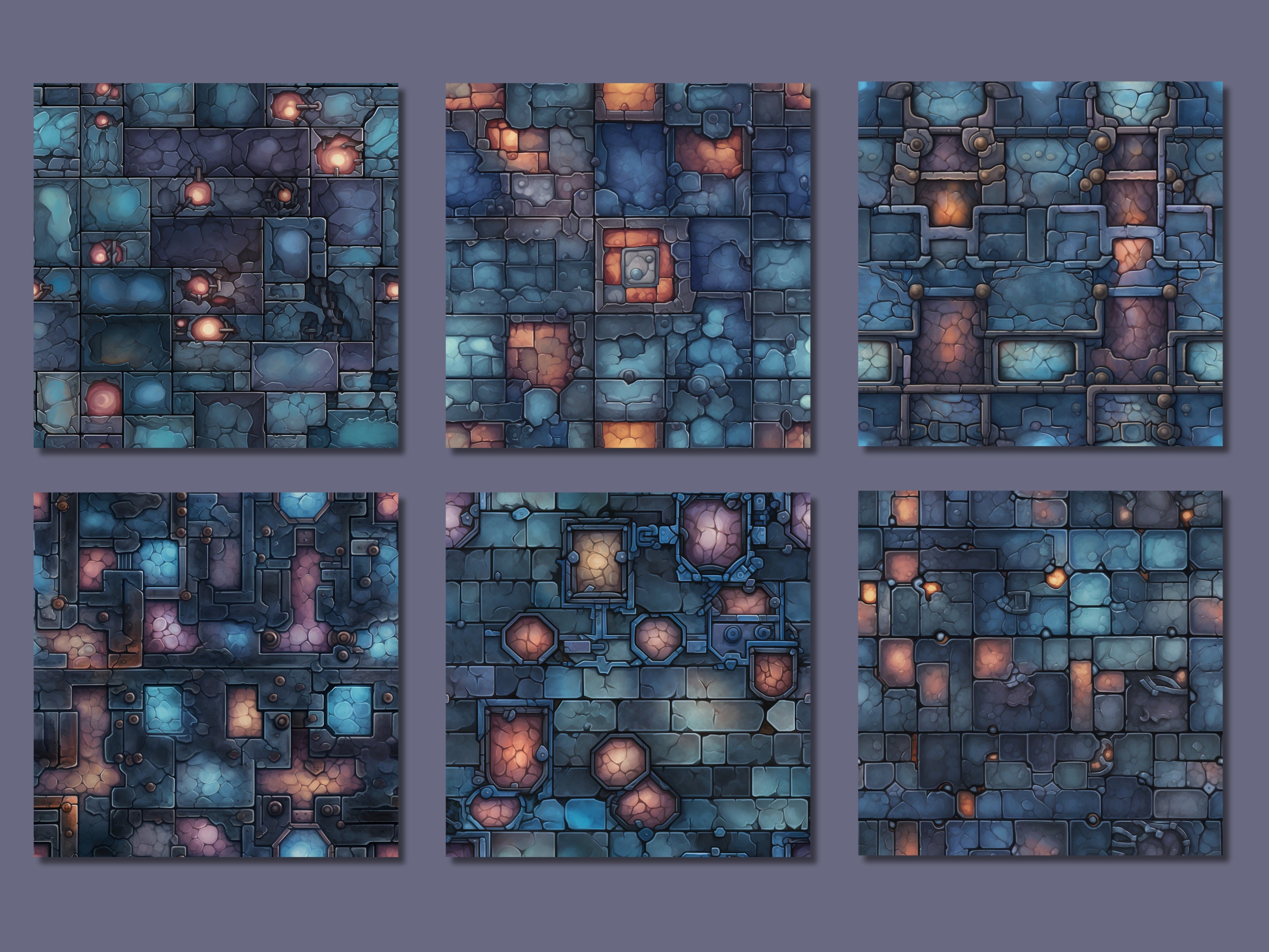 Fantasy Dungeon Flooring Tiles Digital Seamless Paper Pattern Pack - Etsy