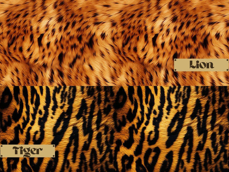 Cute Furry Animal Skin Prints Digital Seamless Paper Pattern Pack - Etsy