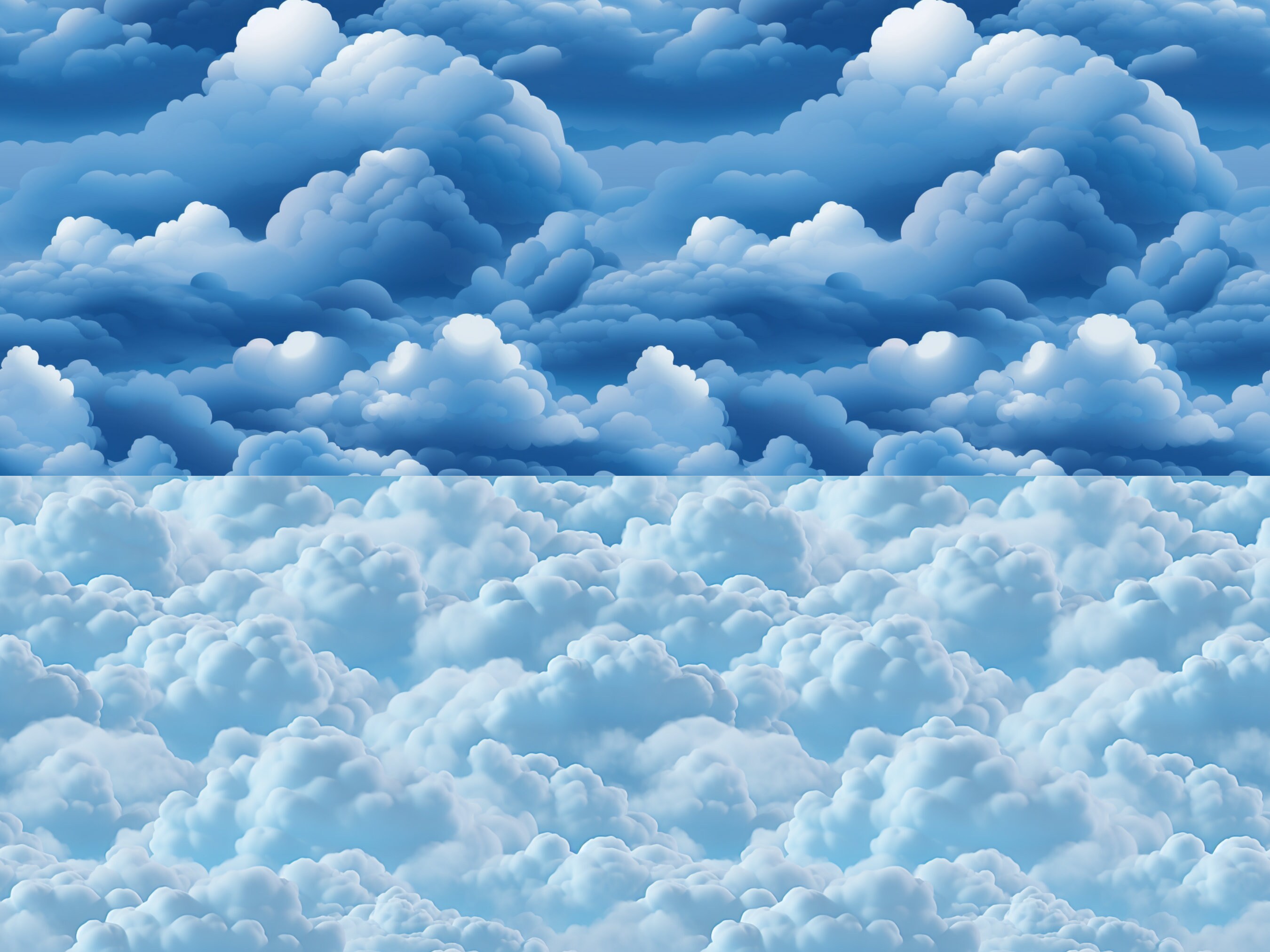 Aesthetic Dreamy Clouds Digital Seamless Paper Pattern Pack - Etsy