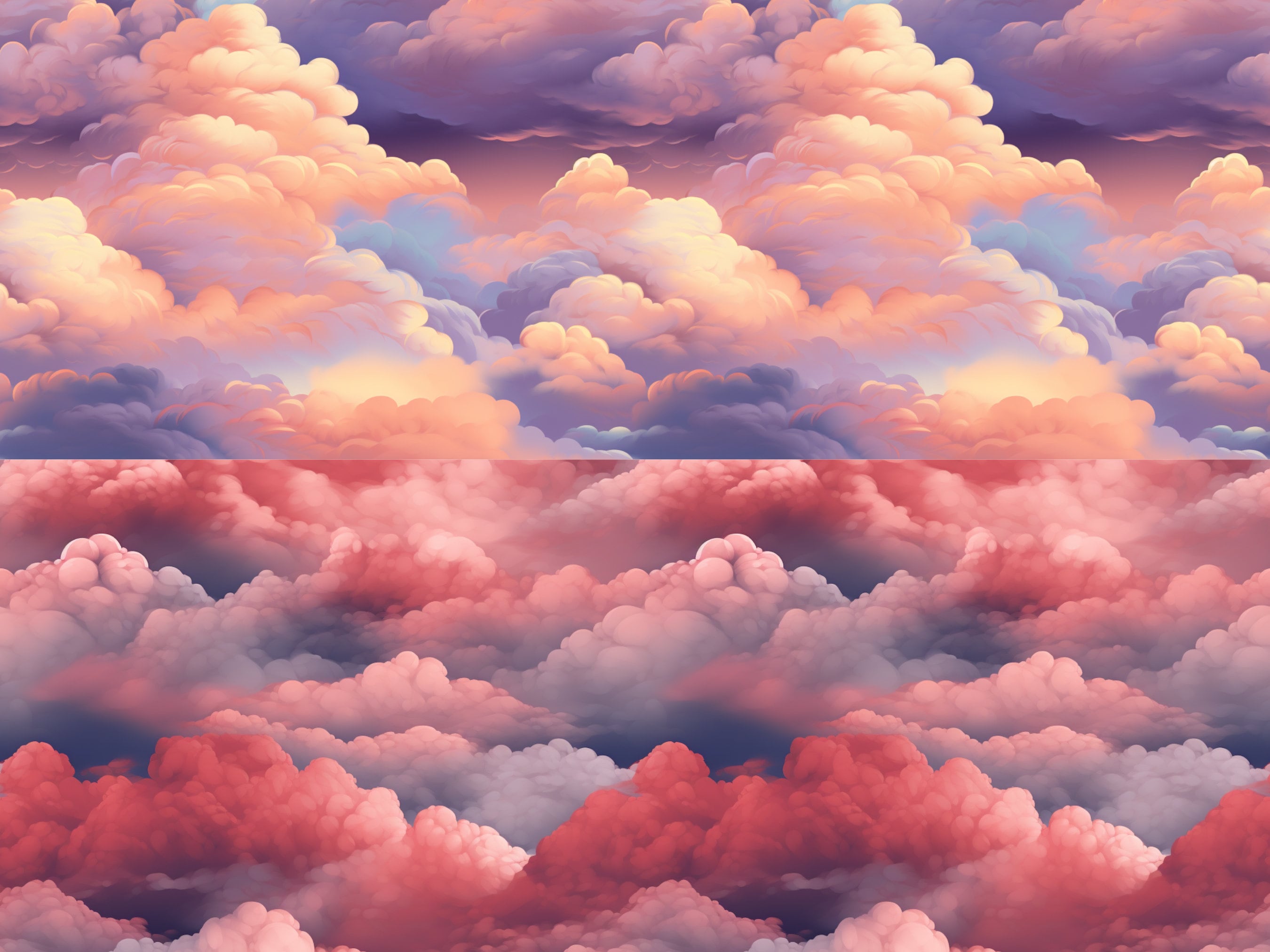 Aesthetic Dreamy Clouds Digital Seamless Paper Pattern Pack - Etsy