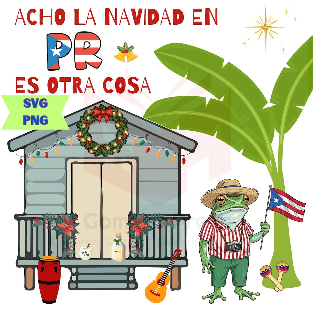 Acho Navidad PR Es Otra Cosa PNG SVG Puerto Rico - Digital File ...
