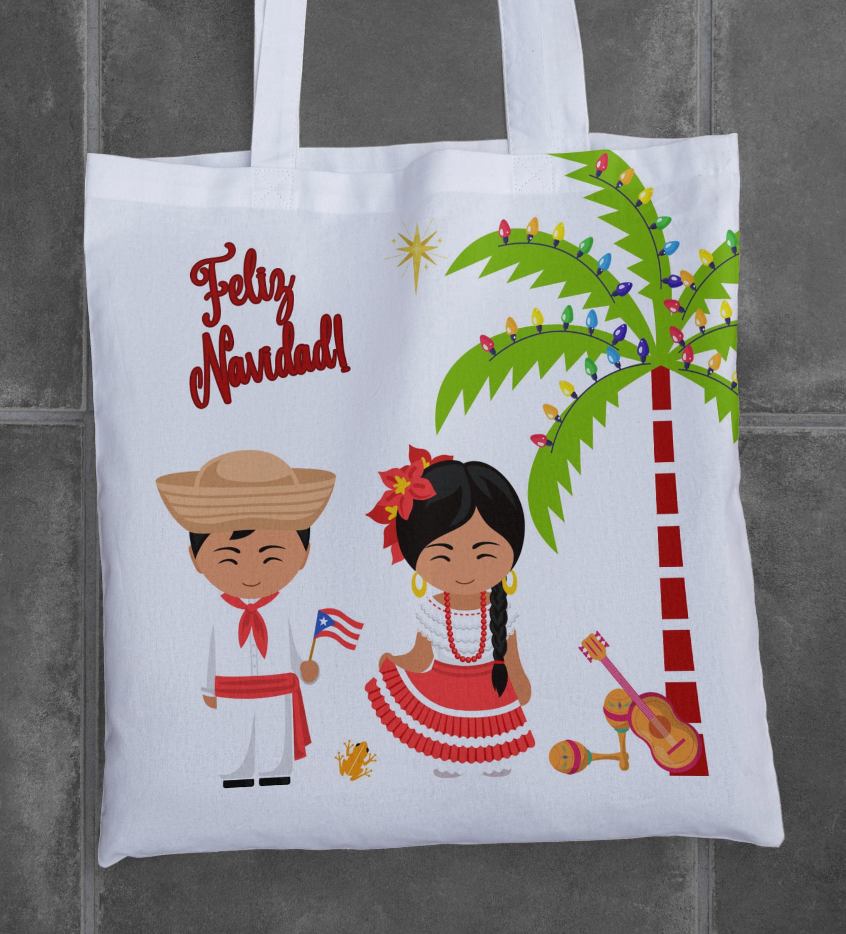 Puerto Rico Navidad Boricua Jibaro SVG PNG - Etsy