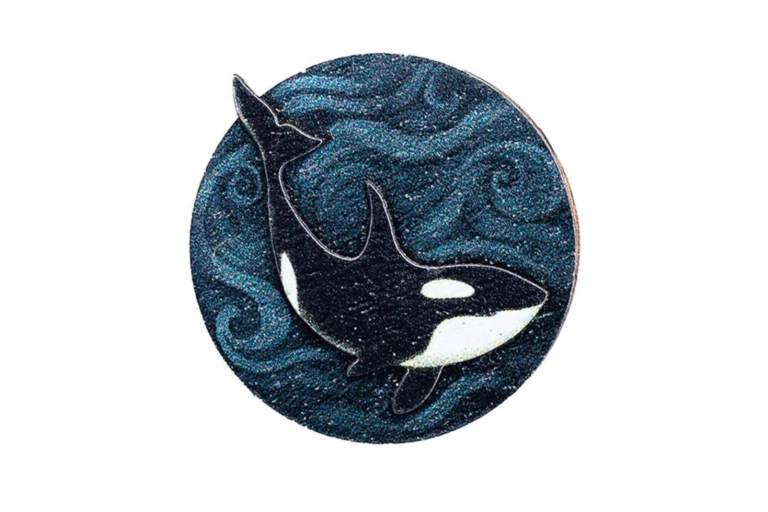 Wooden Orca Magnet – Eco Poplar Wood Decoration, CE Certified Ocean ...