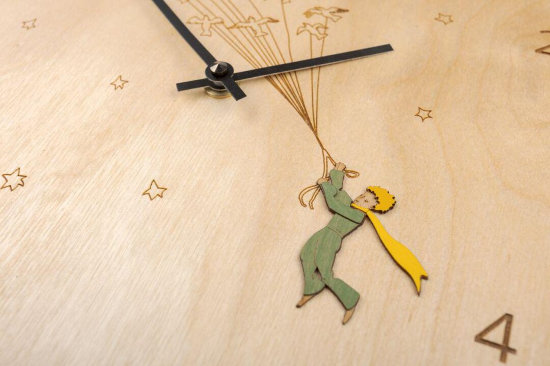 Little Prince Wall Clock – Wooden Storybook Clock – Handcrafted ...