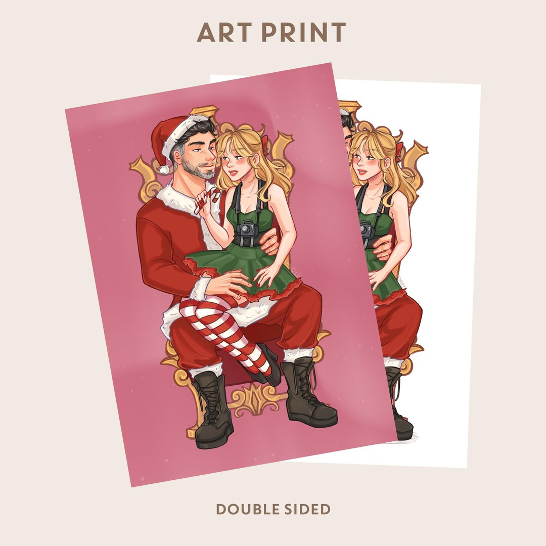 Cute Cartoon Naughty or Nice Art Print Sophie Snow - Etsy