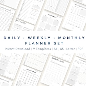 ADHD Daily Planner, Weekly Planner, Monthly Planner Printable | ADHD ...