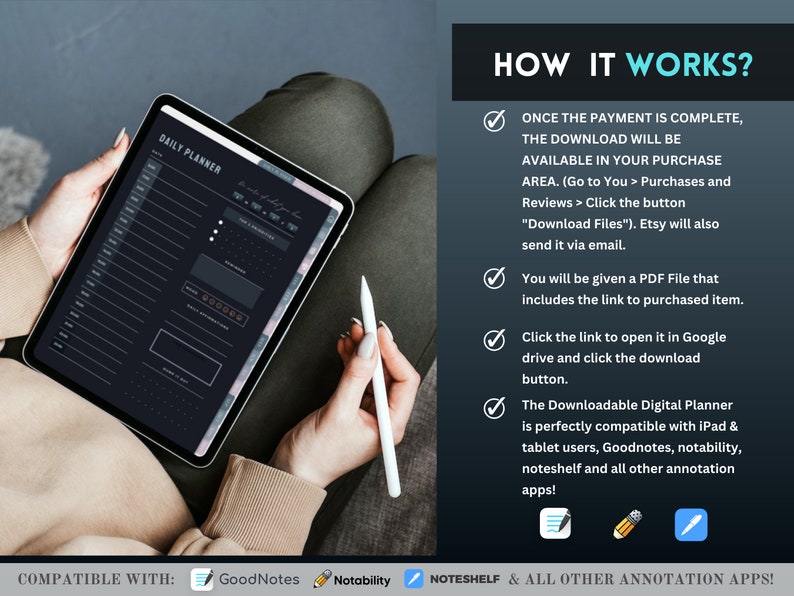 ADHD Digital Planner Adult Printable ADHD Productivity Journal, Digital ...