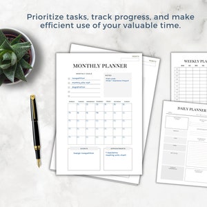 ADHD Daily Planner, Weekly Planner, Monthly Planner Printable | ADHD ...