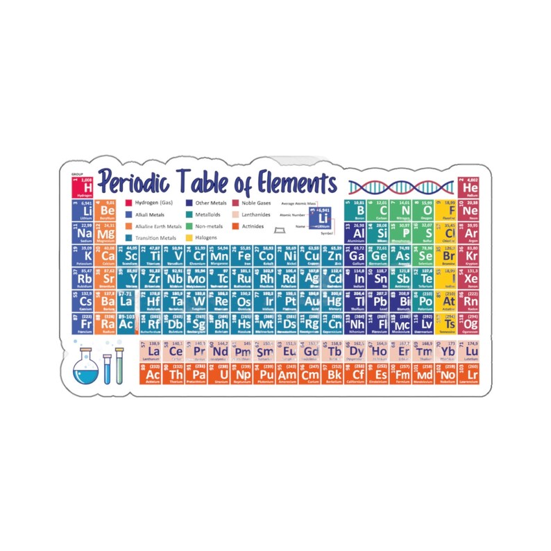 Scientific Periodic Table of Elements kiss-cut Stickers - Etsy