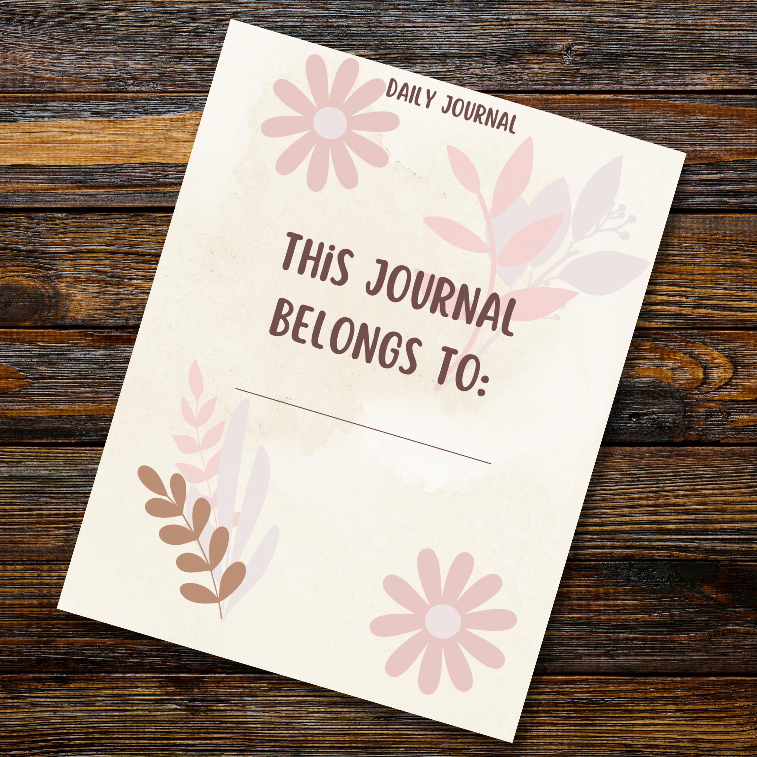 Daily ADHD Journal Printable Template, Daily Journal, Daily ADHD Diary ...