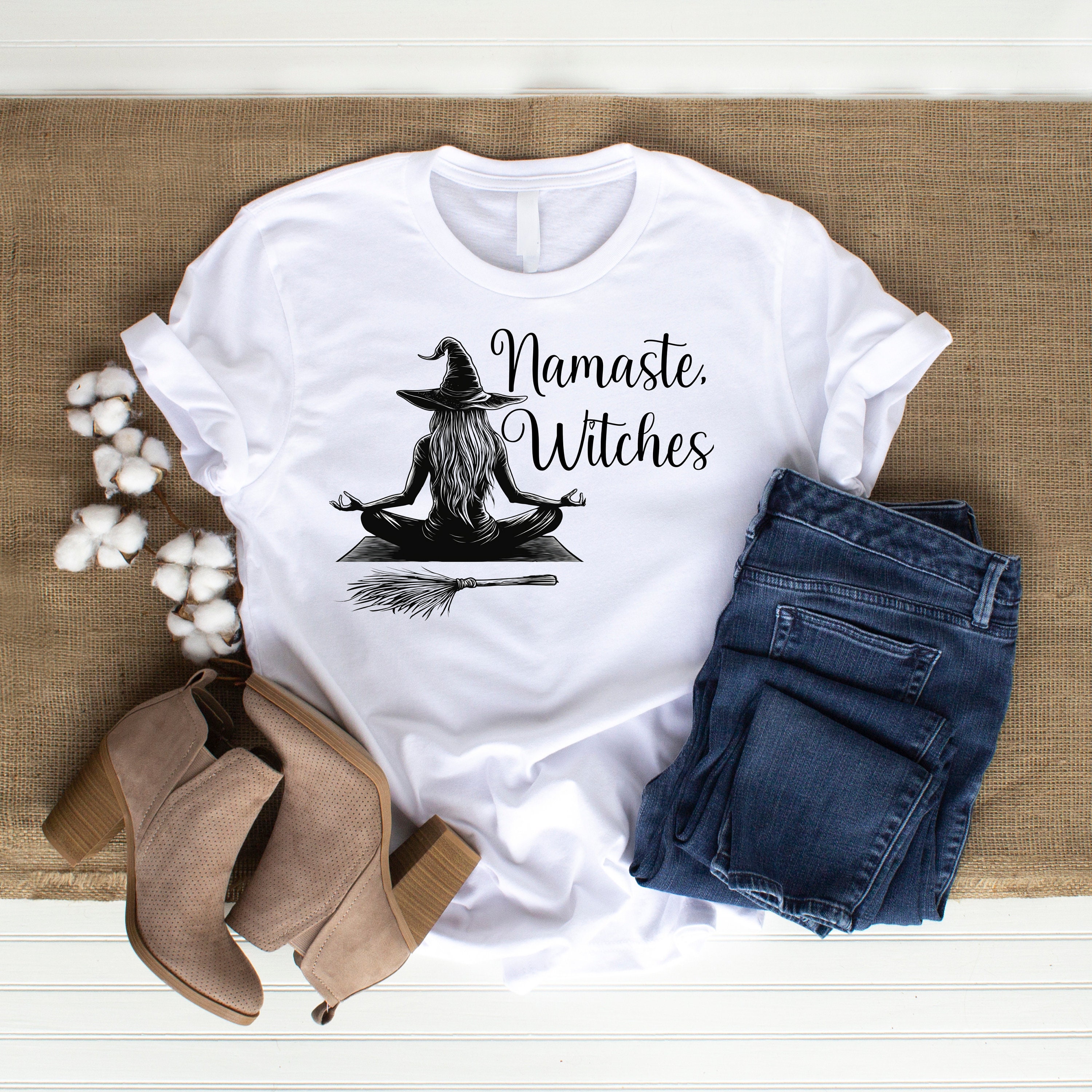 Namaste Witches, Witch, Halloween Sublimation Design, Digital Transfer ...