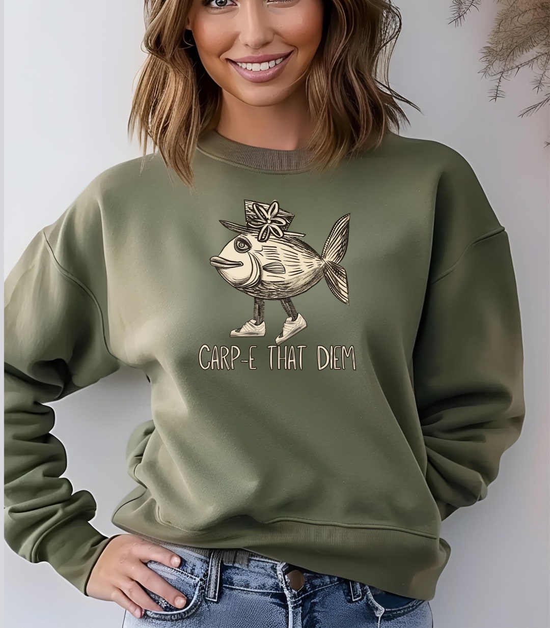 Carpe That Diem Fish PNG, Fish Sublimation PNG, Fishing, Funny Fish PNG ...