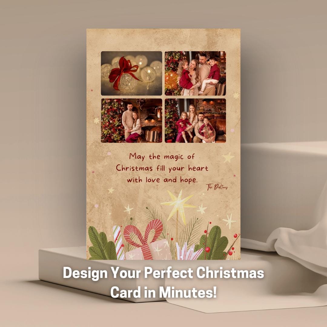 Editable Christmas Card Template for Canva DIY Printable Holiday ...