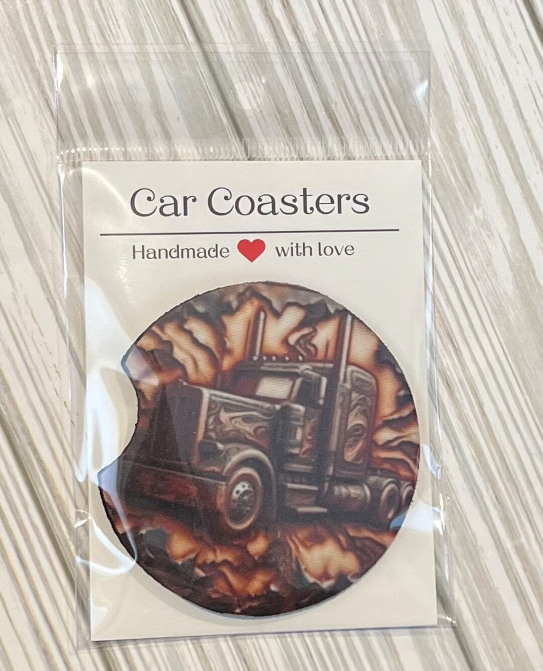 Trucker Car Coaster - Etsy