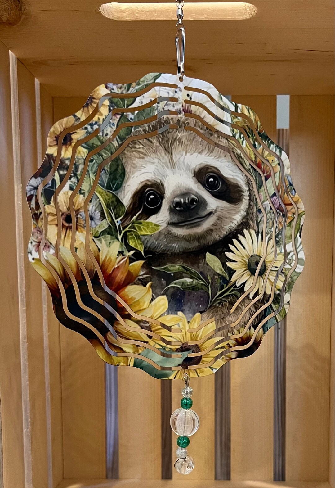 Metal Sloth Wind Spinner: Whimsical Garden Decor, Outdoor Art - Etsy