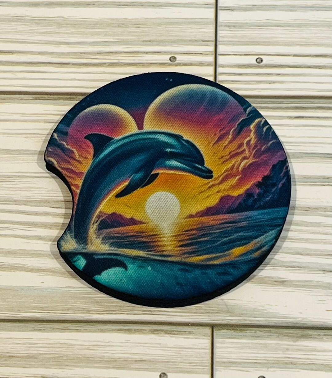 Dolphin Car Coaster, Car Coaster, Dolphin Lover, Gift for Everyone ...