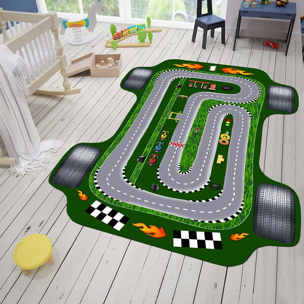 Crochet Race Track Rug - Etsy