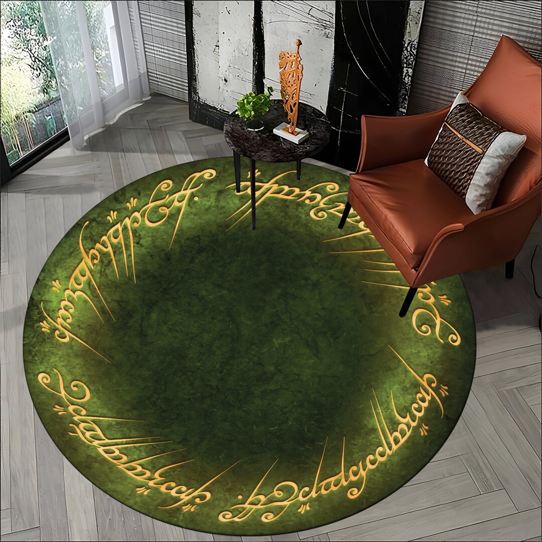 Popular Movie Rug,green Ring Rug, the Rings Round Rug, Fantastic Rug ...