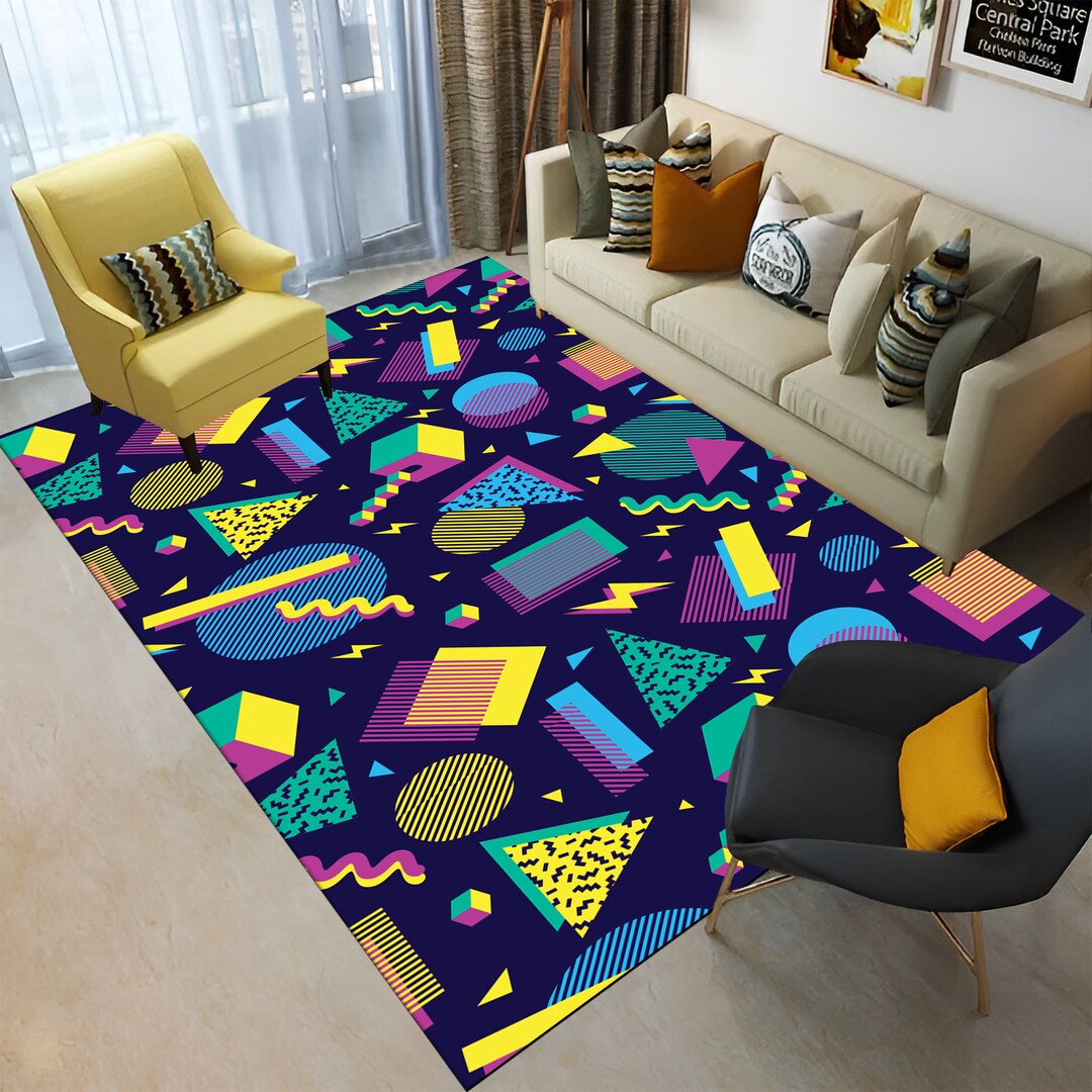 Arcade Rug, Arcade Room Decor,arcade Rug,arcade Decor,abstract Area Rug ...