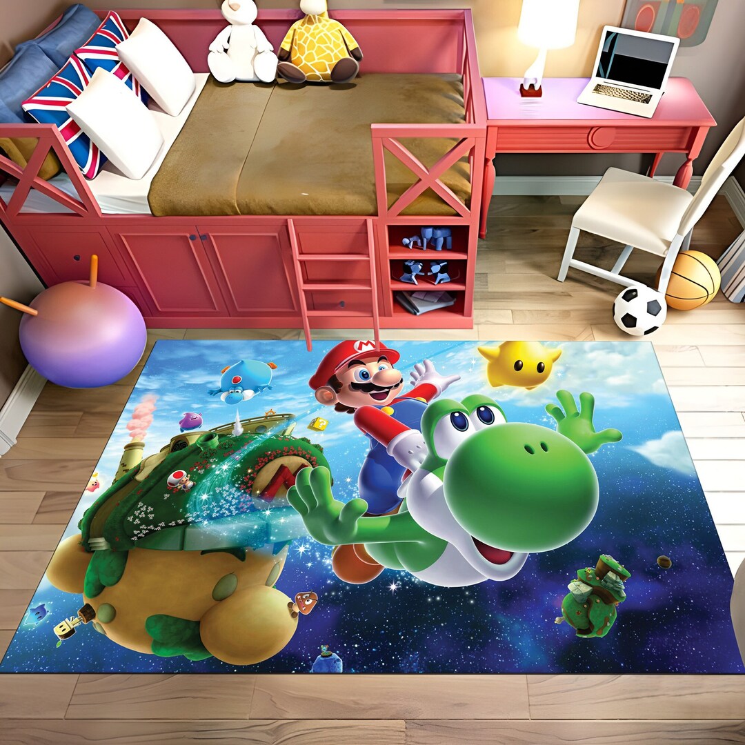 Kids Room Rug,super Mario Rug,teen's Rug, Boys Room Rug, Home Decor Rug ...