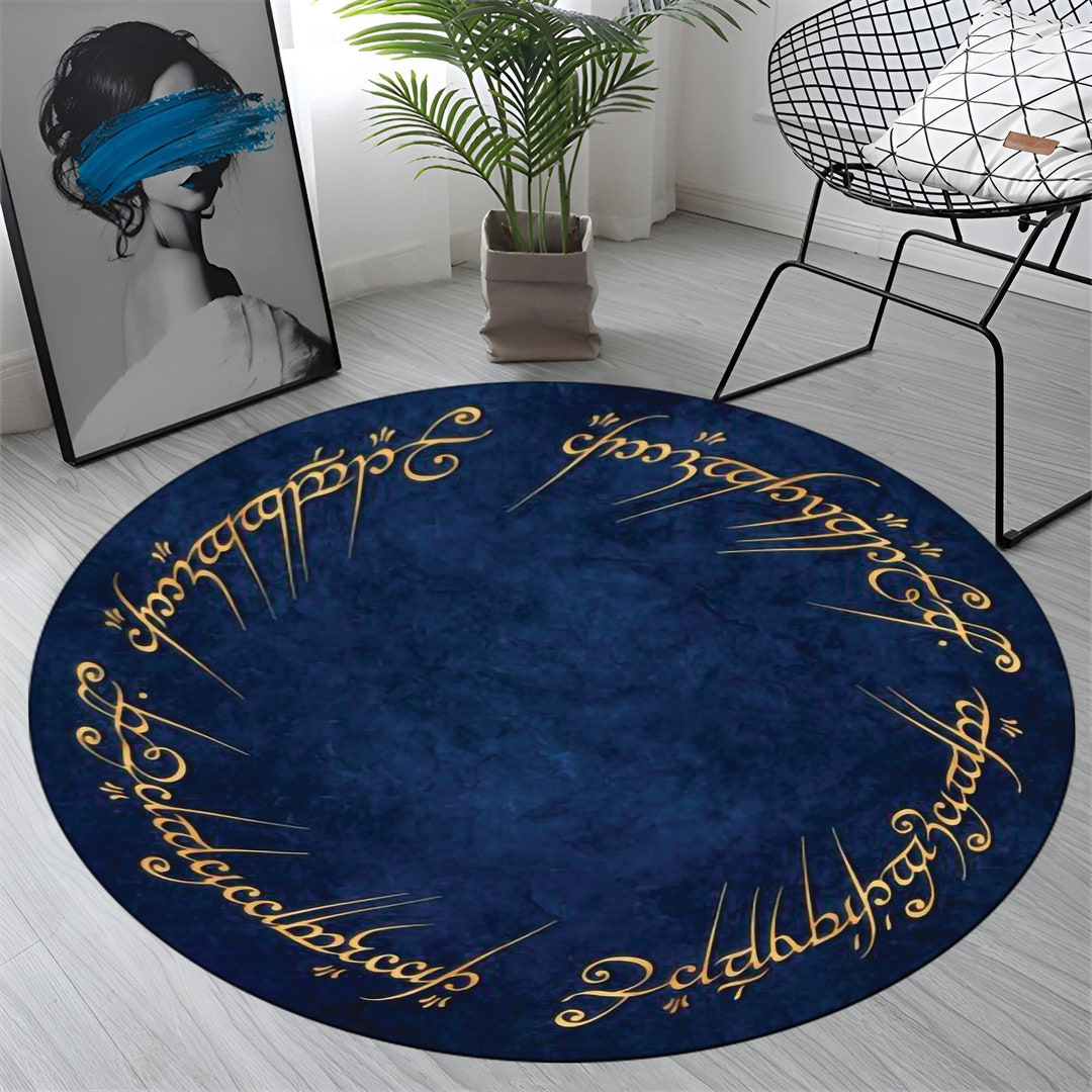 Popular Movie Rug,blue Ring Rug, the Rings Round Rug, Fantastic Rug ...
