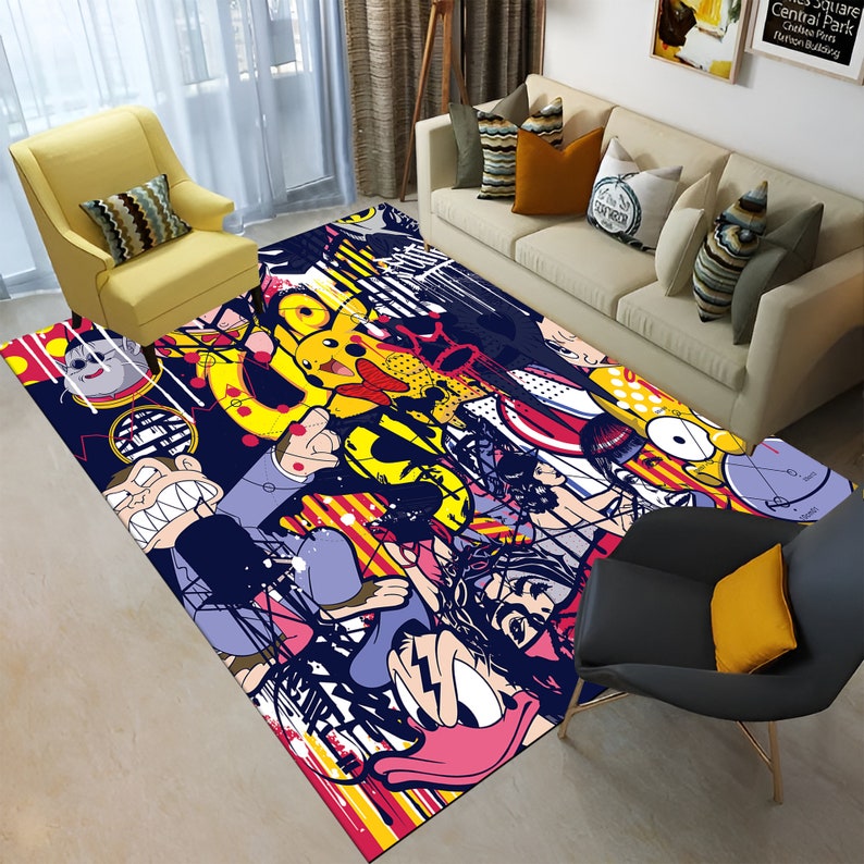 Pop Art Rug Comic Graffiti Rug Boom Art Rugmodern Art - Etsy
