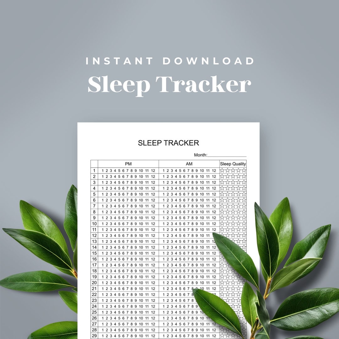 Daily Sleep Tracker, Hours Slept Log, Sleep Quality Rating, 5 Stars ...