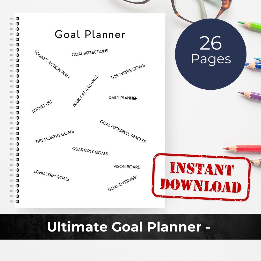 Printable Goal Planner Bundle Daily Weekly Quarterly - Etsy