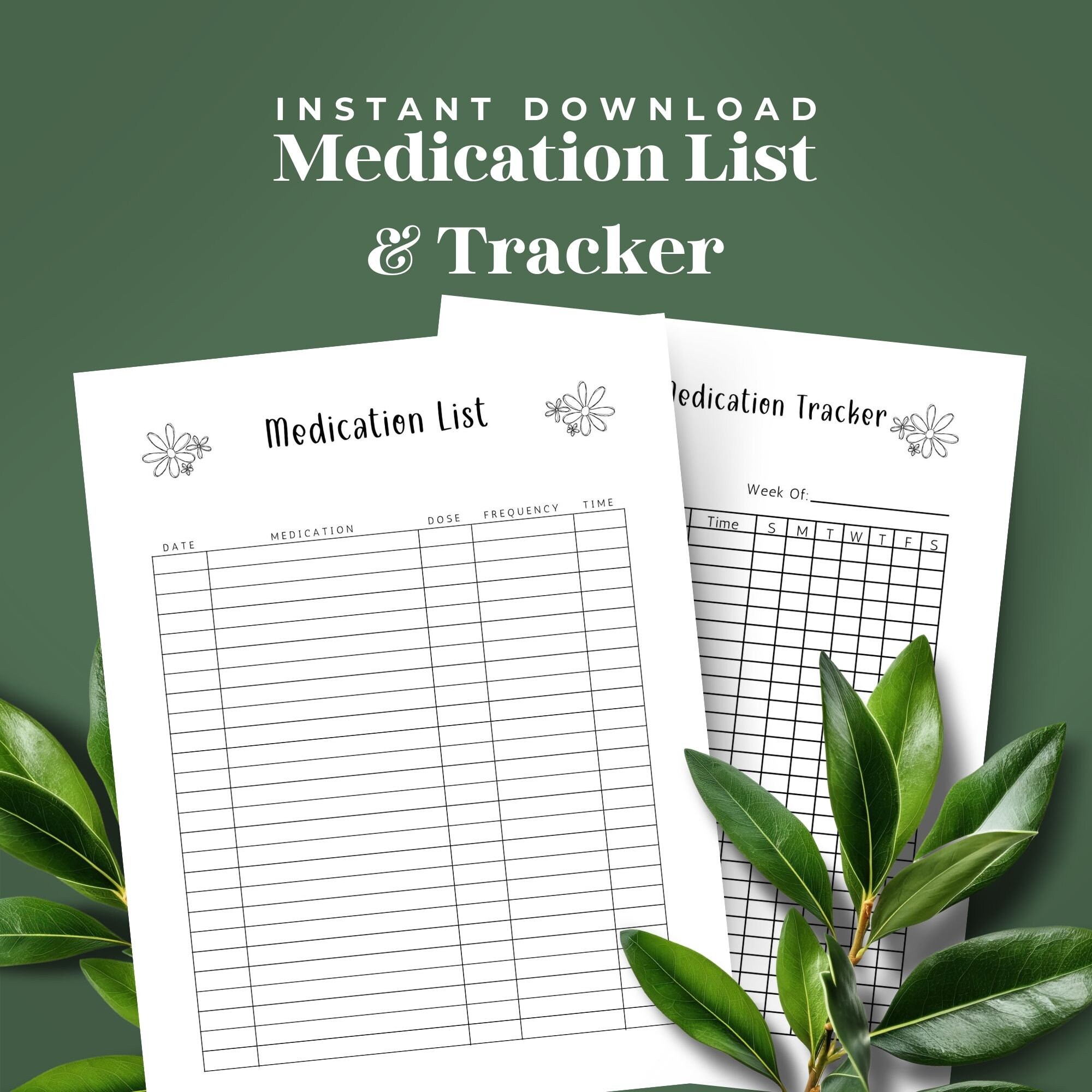 Printable Medical Log Sheets, Printable Medication List and Tracker ...