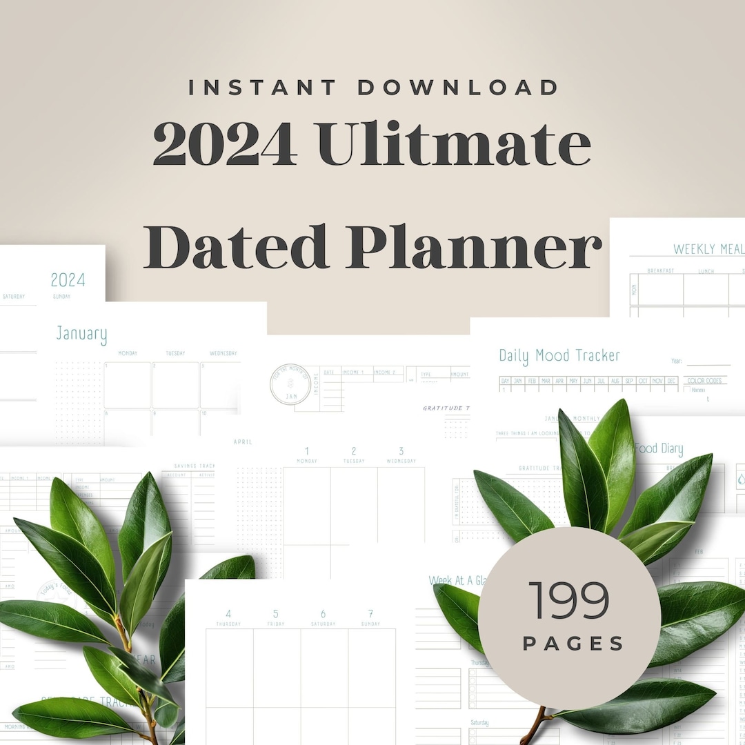 Printable Big Happy Planner 2024 Printable, Weekly Planner, Budget Plan ...