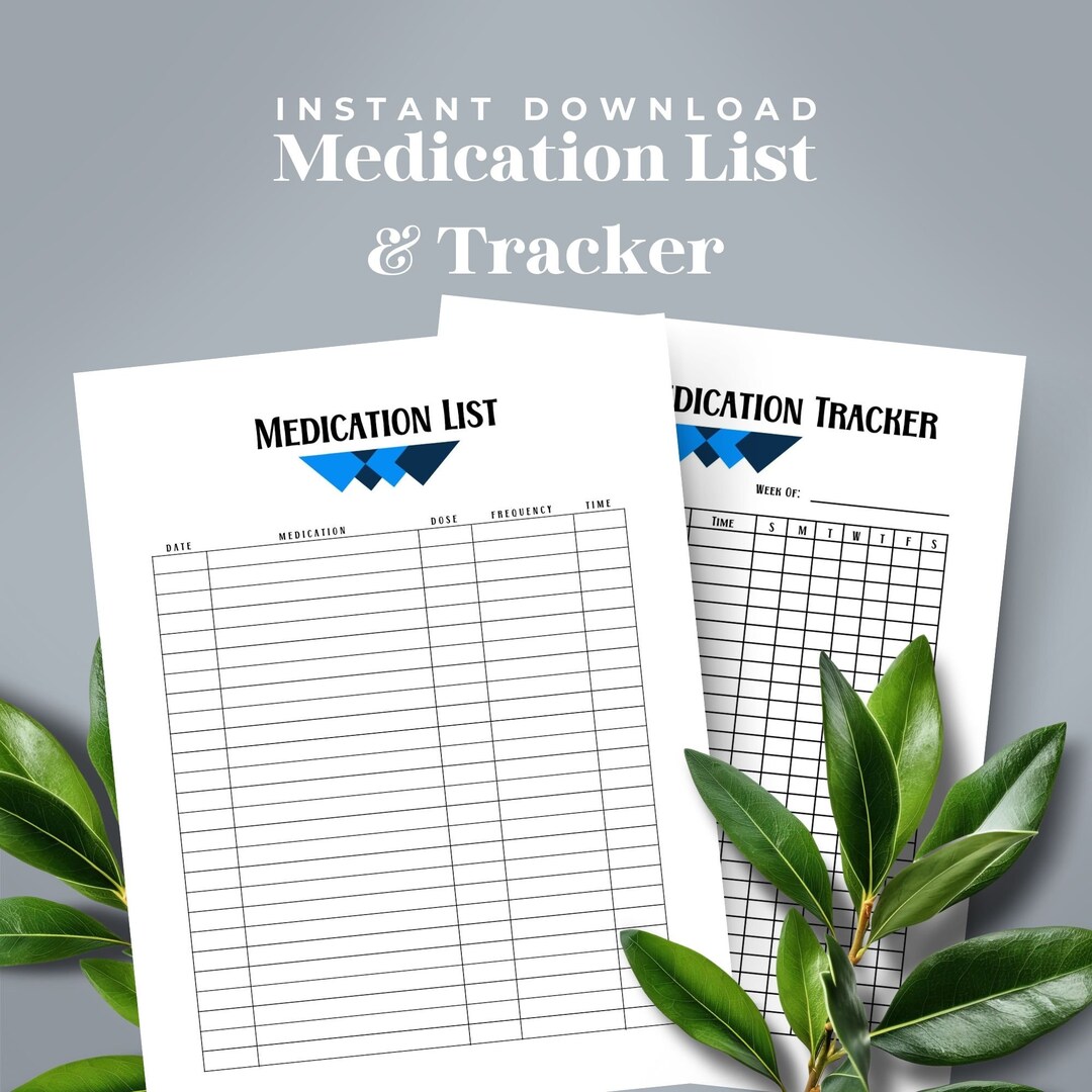 Printable Medical Log Sheets, Medication List and Tracker, Health ...
