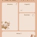 Beige Brown Texture Cute Cottagecore Daily Planner A4, Editable Undated ...