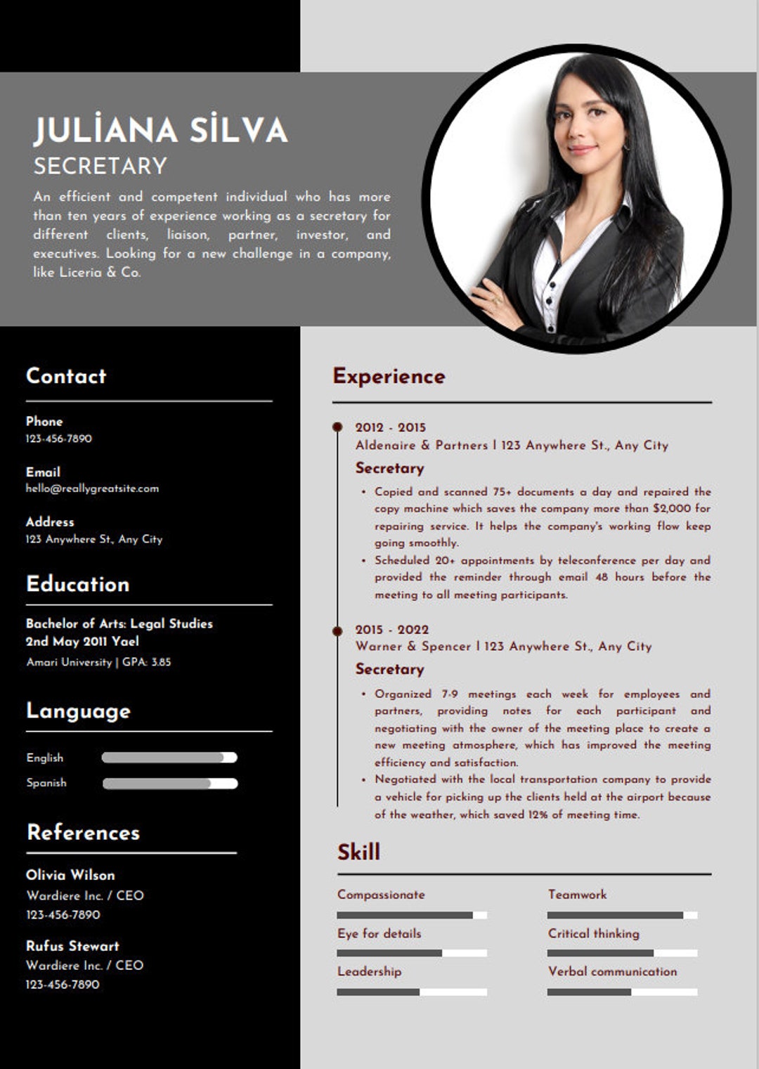 CV TEMPLATE Resume TEMPLATE Digital Print Editable - Etsy