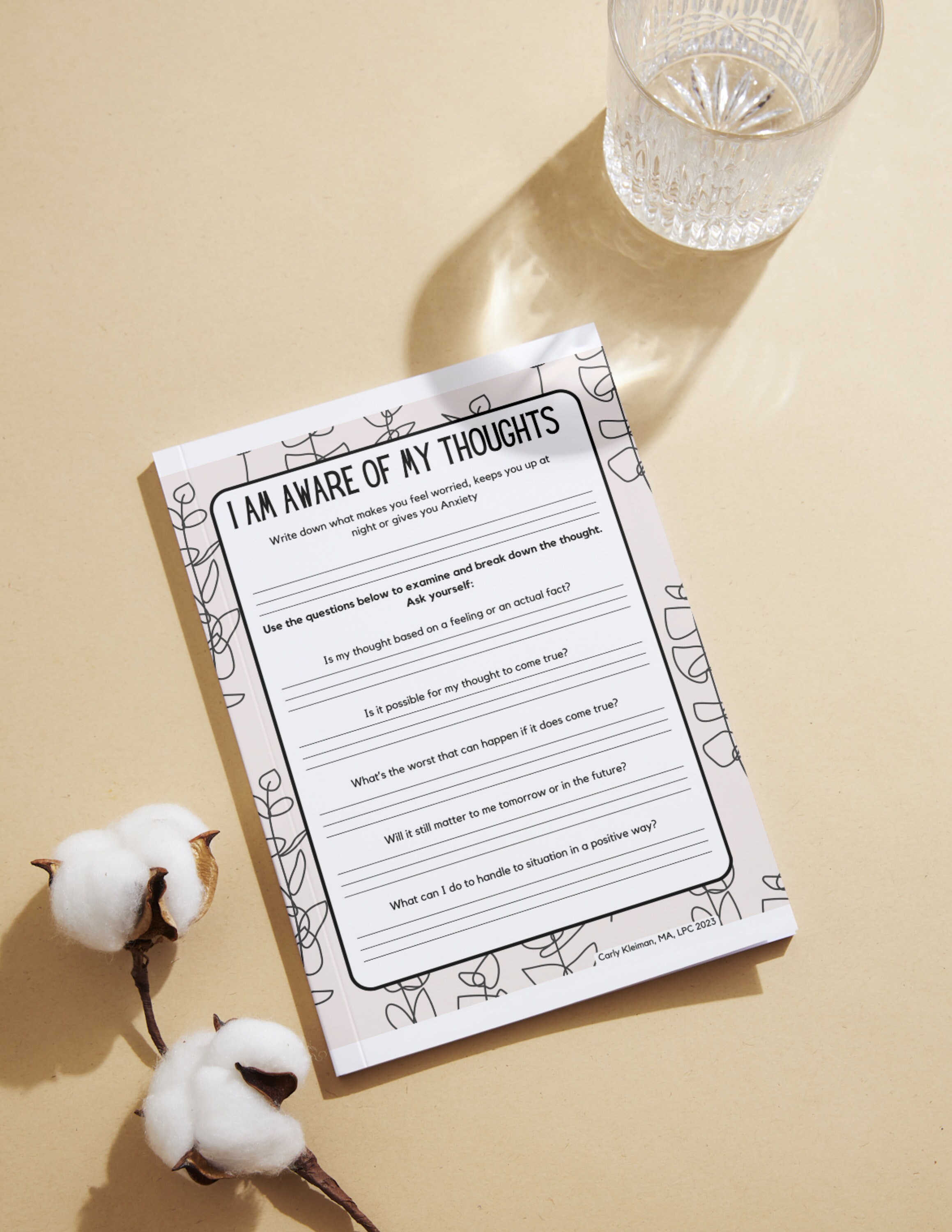 CBT JOURNALING WORKSHEETS - Etsy