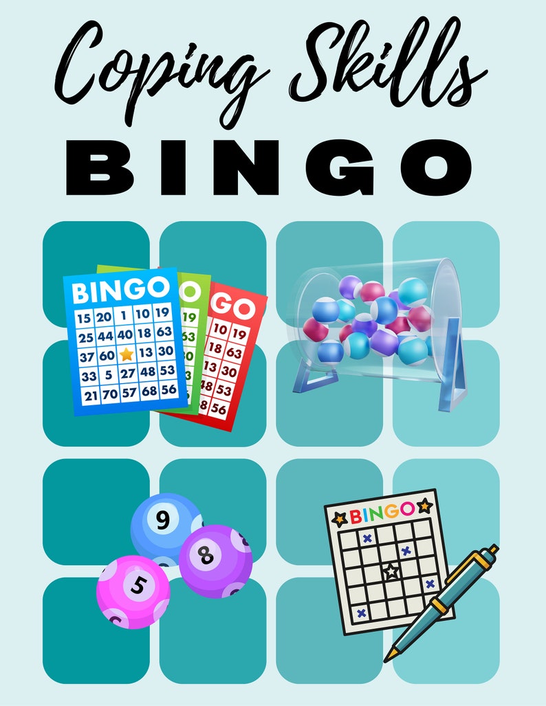 Therapy Coping Skills Bingo Game - Etsy