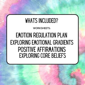 Emotion Regulation Worksheets - Etsy