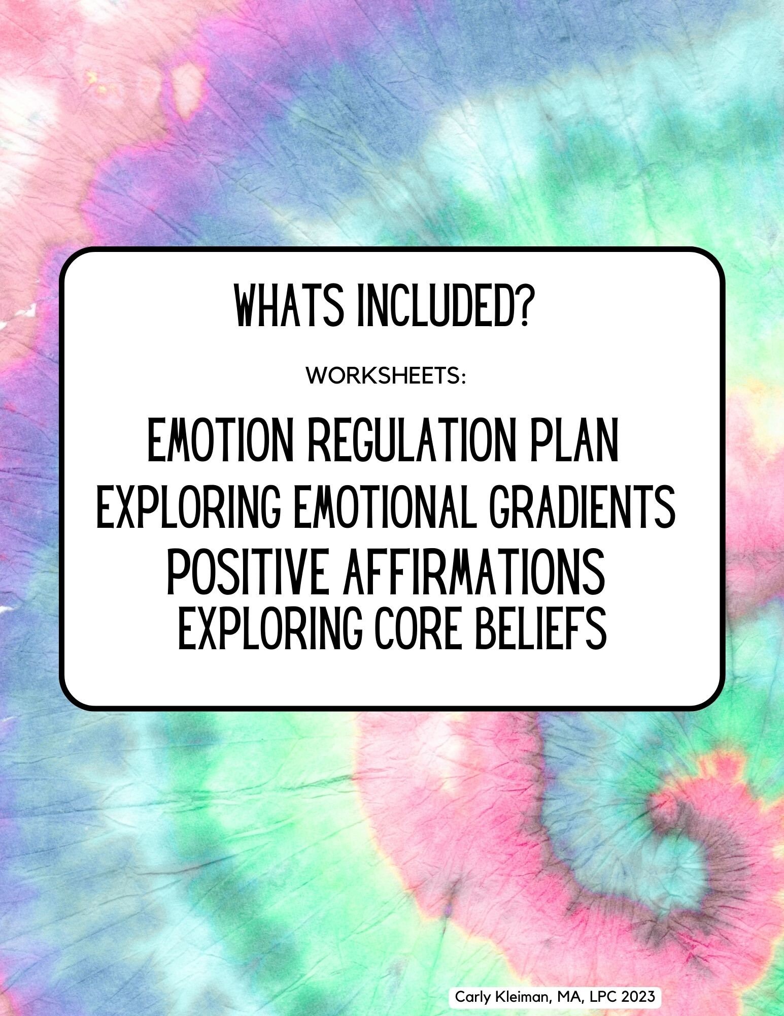 Emotion Regulation Worksheets - Etsy