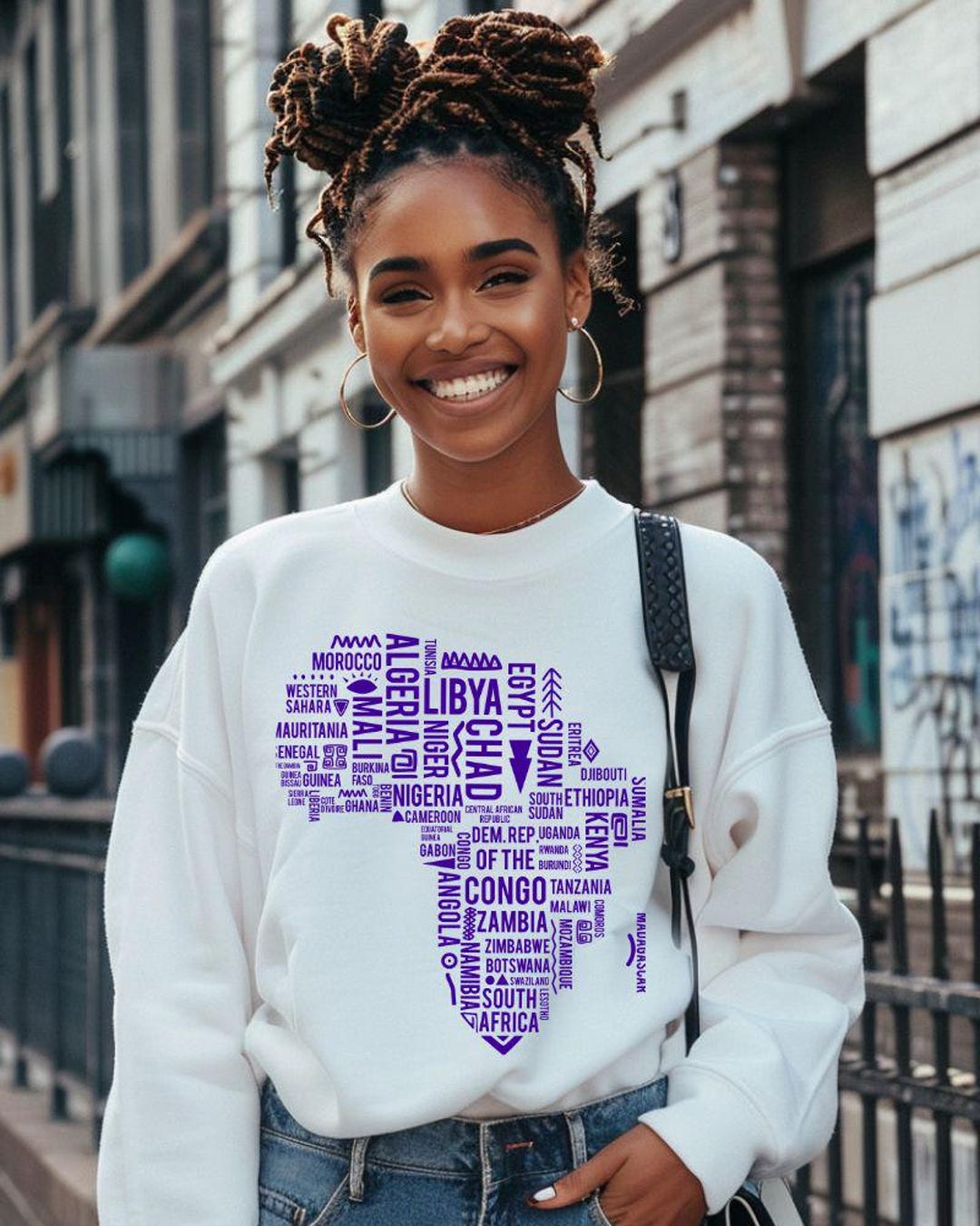 African Map With Countries African Countries Sweatshirt Map of Africa ...