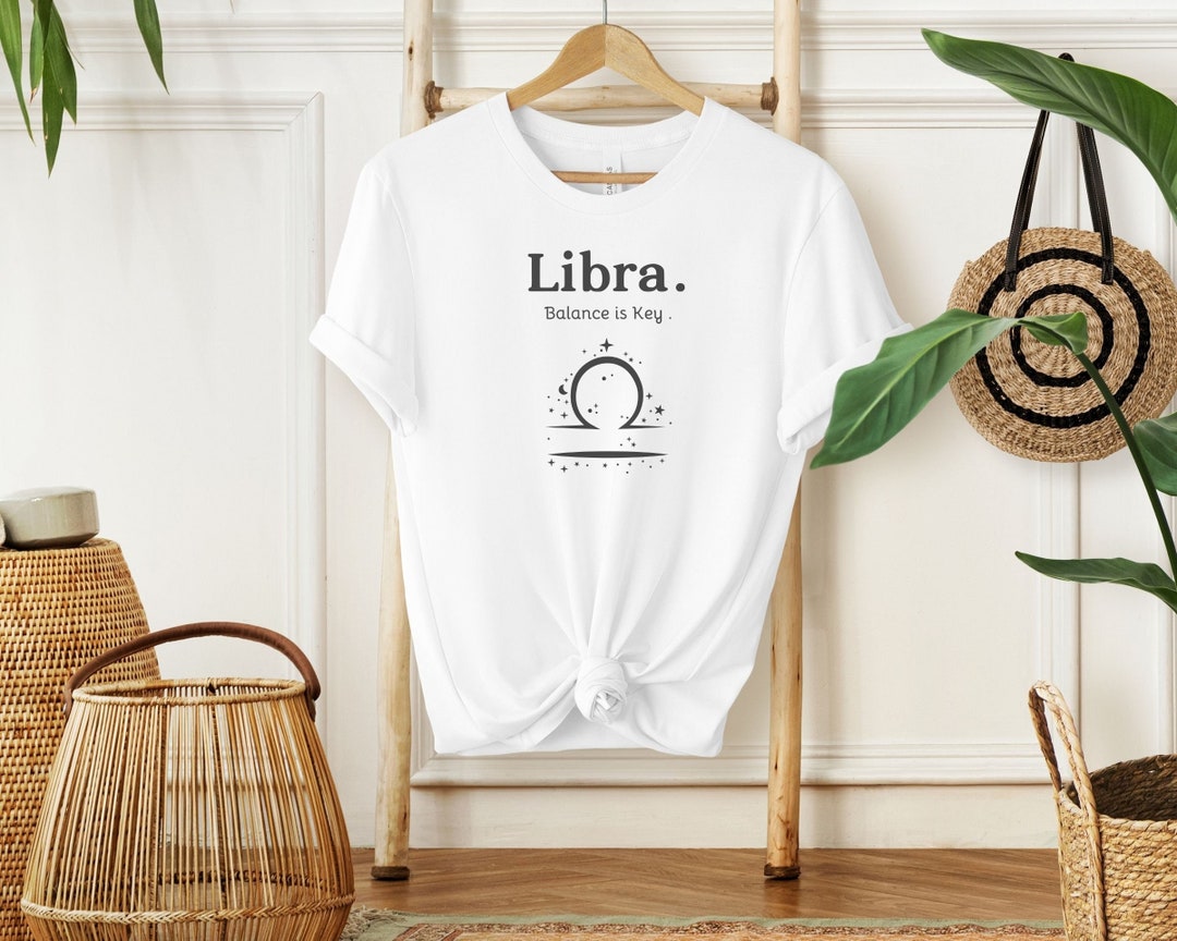Libra Zodiac Astrology Slogan T-shirt, Unique Birthday Gift, Preppy ...