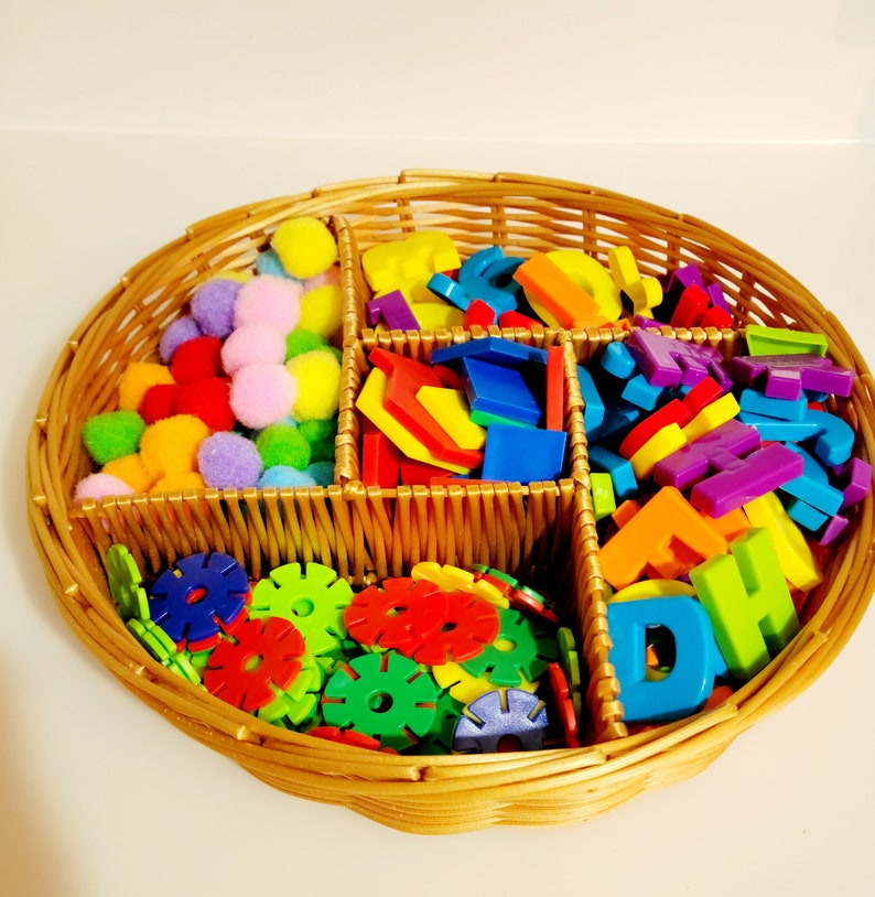 Loose Parts Bright Colors. Shapes for Creative Learning Sorting ...