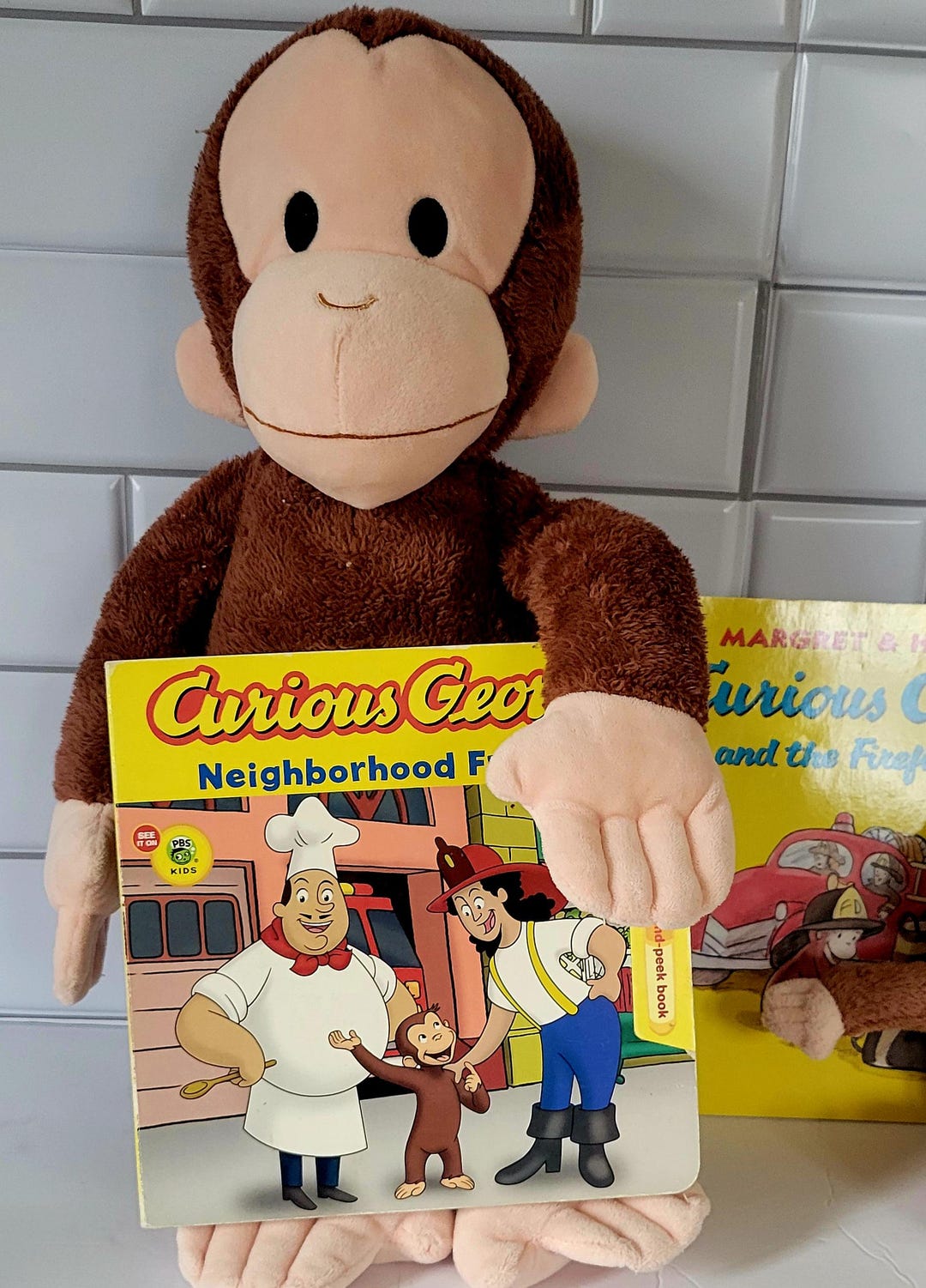 Curious George Book Set. Large Plush George Small George. Curious ...